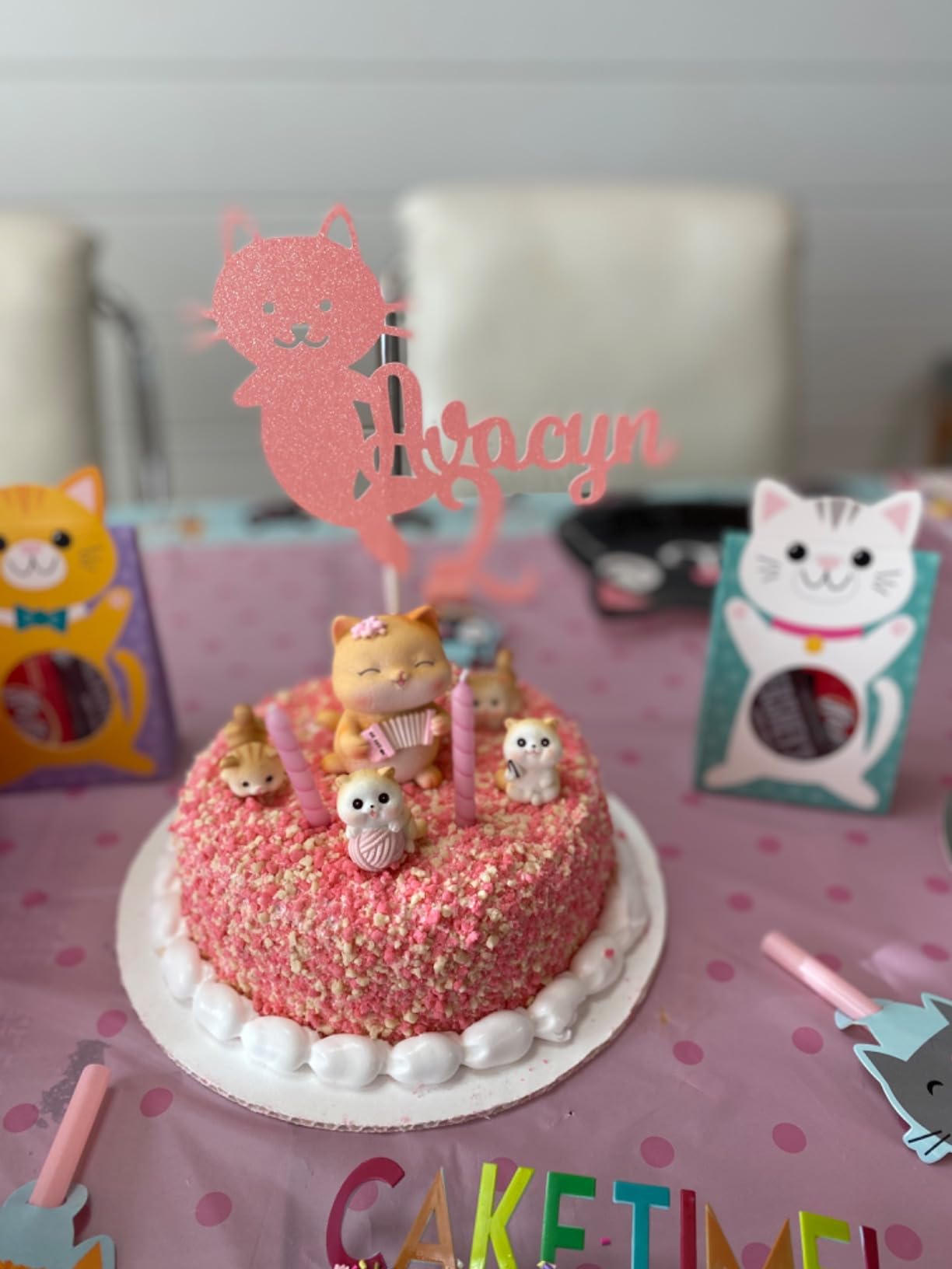 Amazon.com: 14 Pcs Cat Figurines Cute Miniature Figures Mini Cat Cake ...