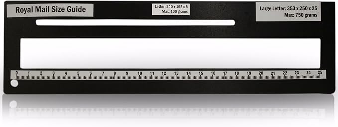 Royal Mail PPI Letter Size Guide Ruler Post Office Postal Price Postage ...