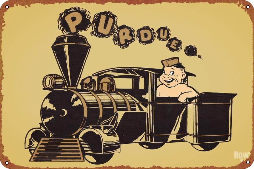 Amazon.com : Vintage Purdue Pete Train Art Game Poster - Creative Tin ...