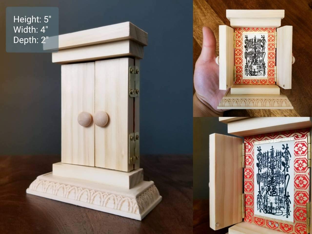 Buy Miniature Portable Nichiren Daishonin Gohonzon Butsudan Omamori ...