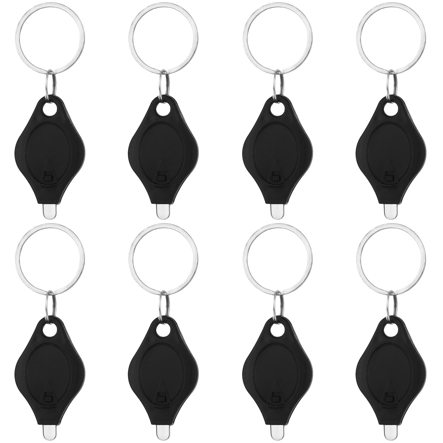 PEUTIER 8pcs LED Keychain Flashlight, Mini Key Ring Torch Portable ...