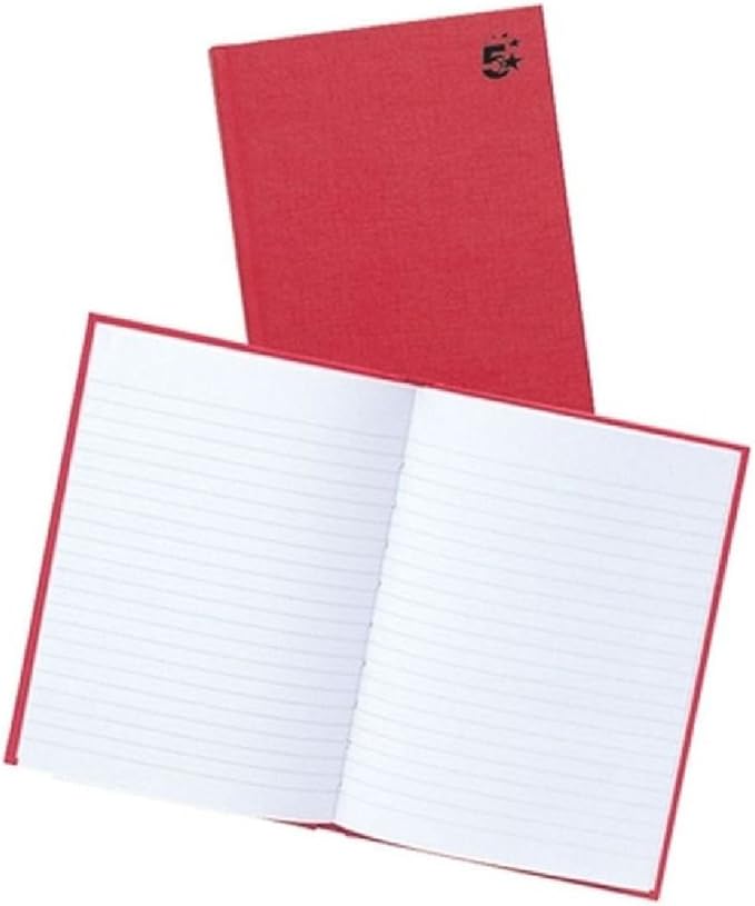 5 Star Manuscript Book Casebound 70gsm Ruled 192 Pages A5 [Pack of 5 ...