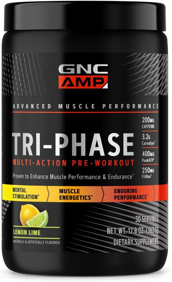 Amazon.com: GNC AMP Tri-Phase Multi-Action Pre-Workout | Supports ...