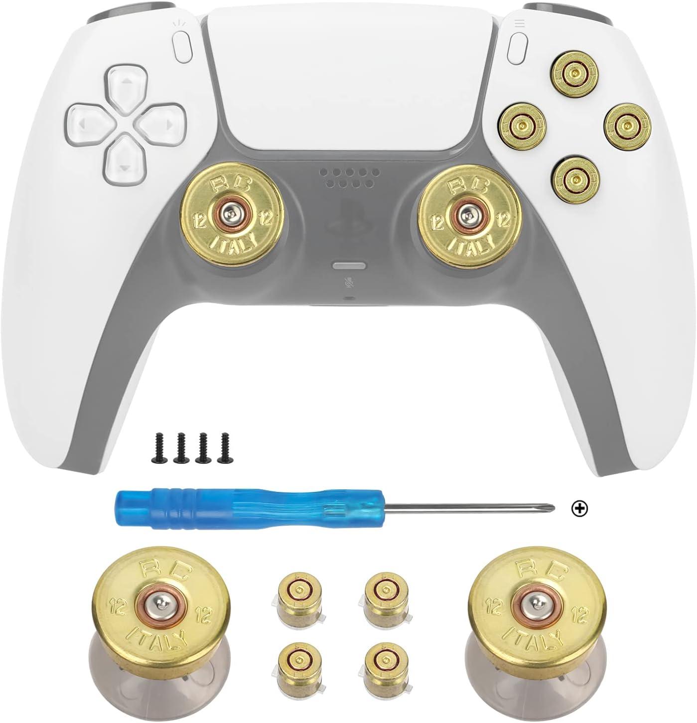 Amazon.com: TOMSIN Gold Metal Bullet Buttons & Bullet Joystick ...