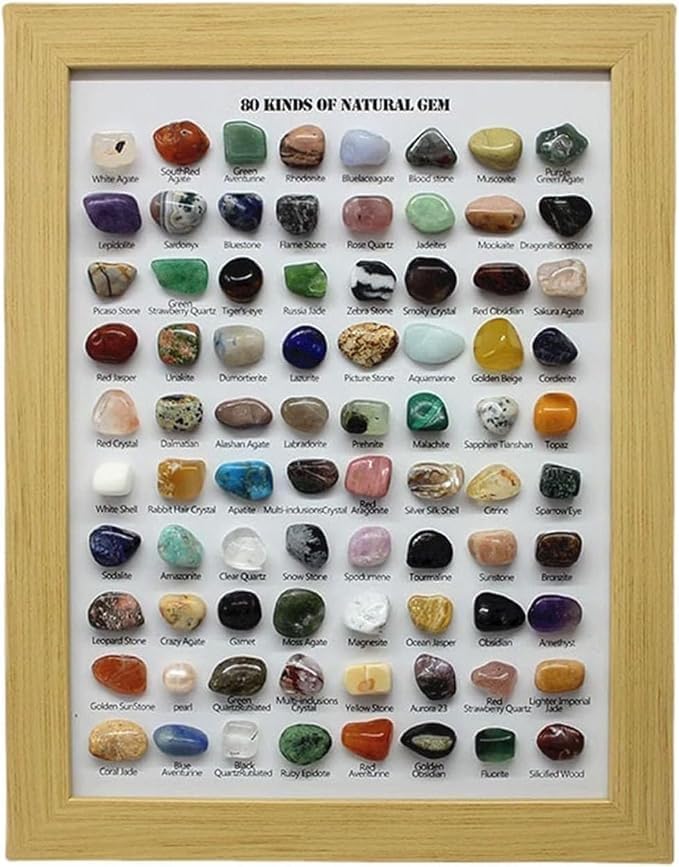 80 Kinds of Natural Ore Specimens,Natural Mineral Ore Specimens Kit ...