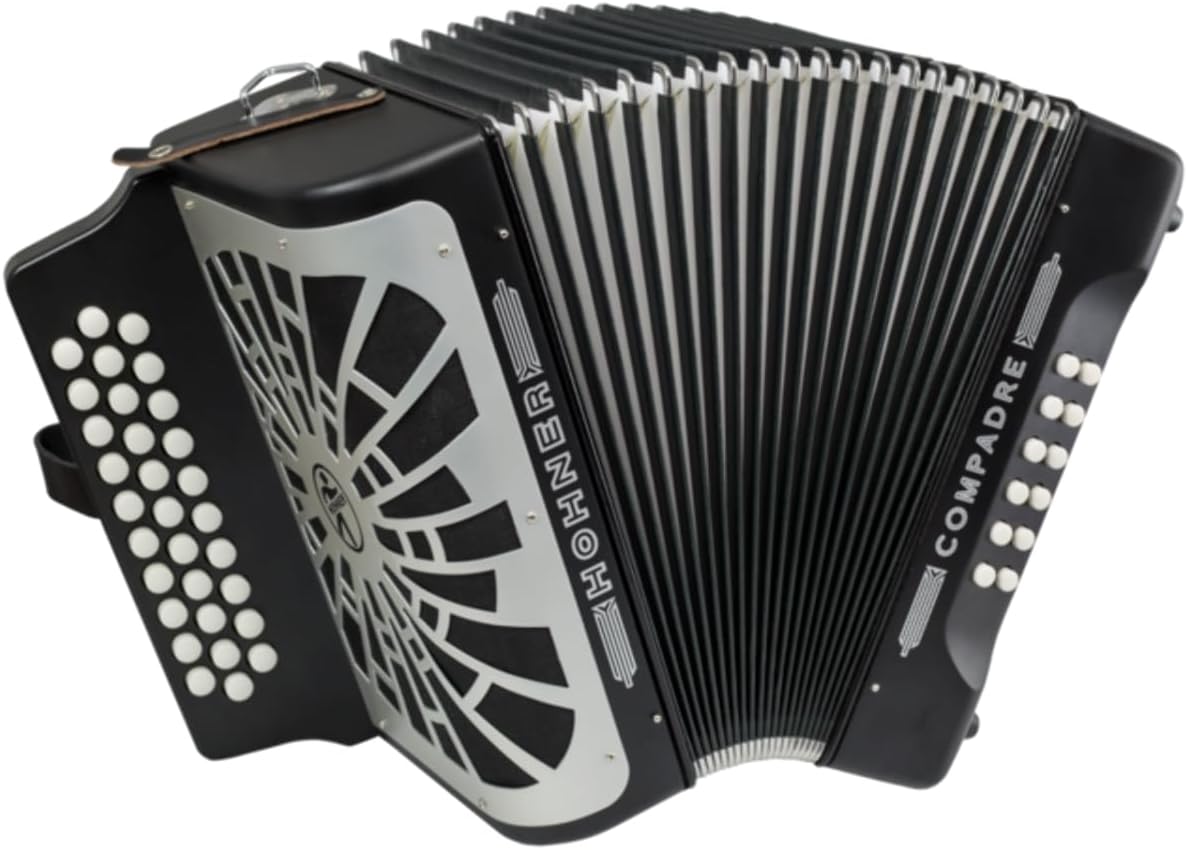 Amazon.com: Hohner Accordions Panther 3-Row Diatonic Accordion (Black ...