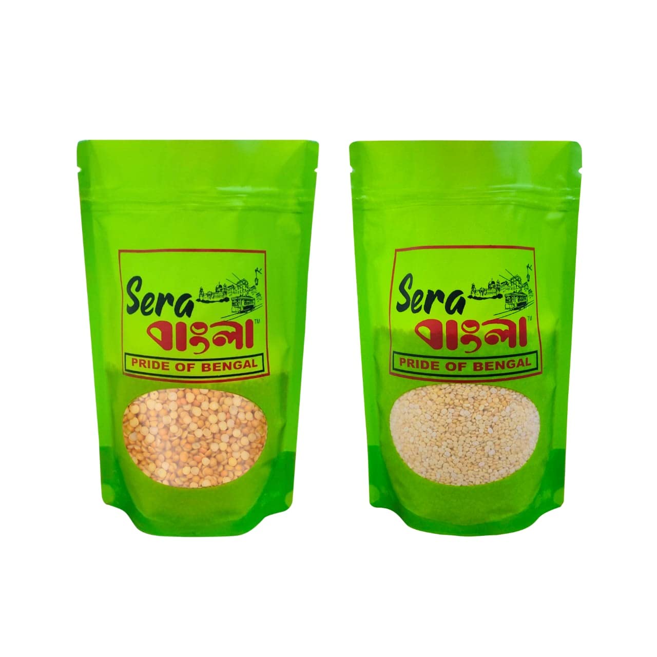 Sera Bangla Dal Combo - Sona Moong Dal 500g & Matar Dal 500g : Amazon ...