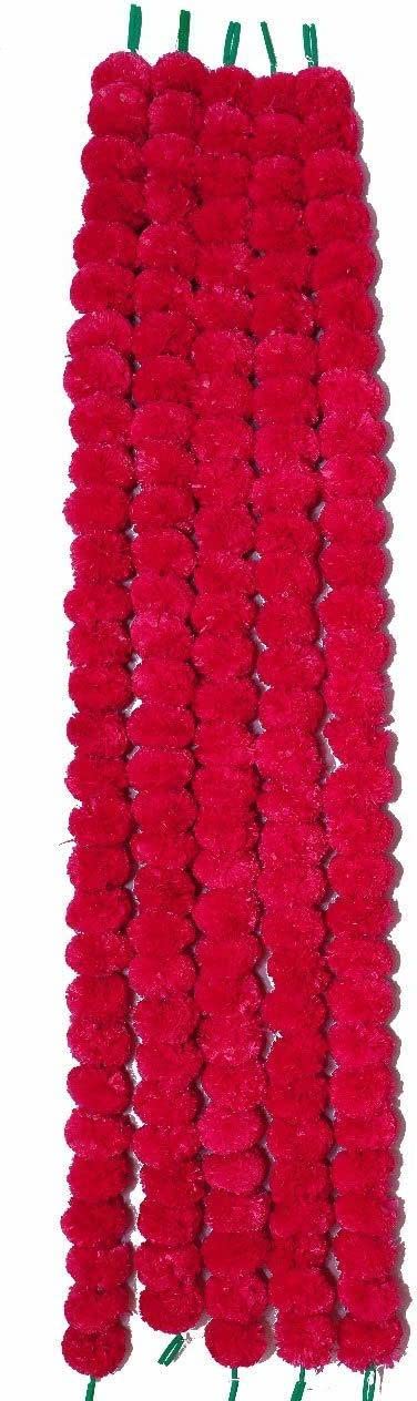 Buy V WOMEN Phool Mala Artificial Genda Phool Marigold Fluffy Flower ...