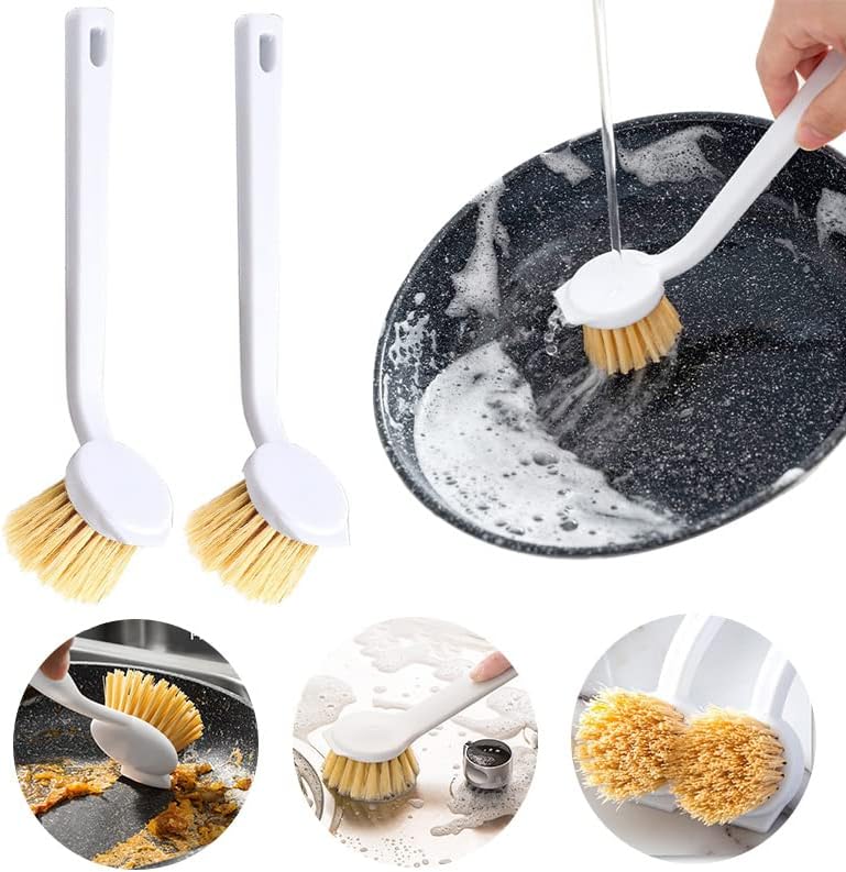 Dish Brush Scrub Scrubbing Cleaning Dishwashing Bamboo Vegetable ...