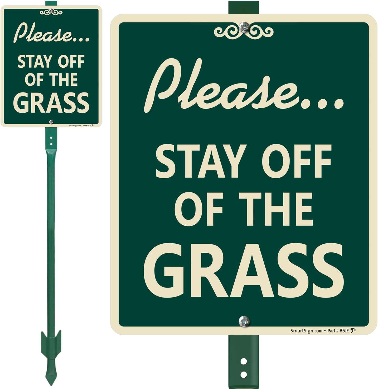 Amazon.com: SmartSign 12 x 10 inch “Please Stay Off Of The Grass ...