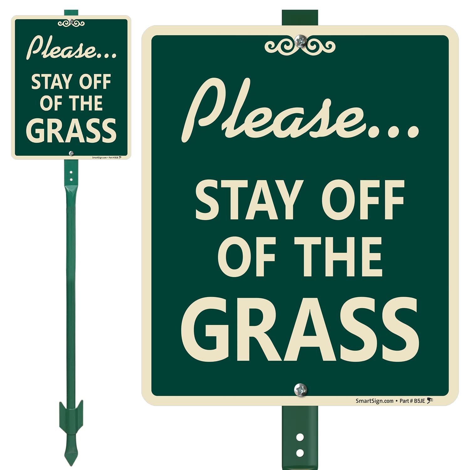 Amazon.com: SmartSign 12 x 10 inch “Please Stay Off Of The Grass ...
