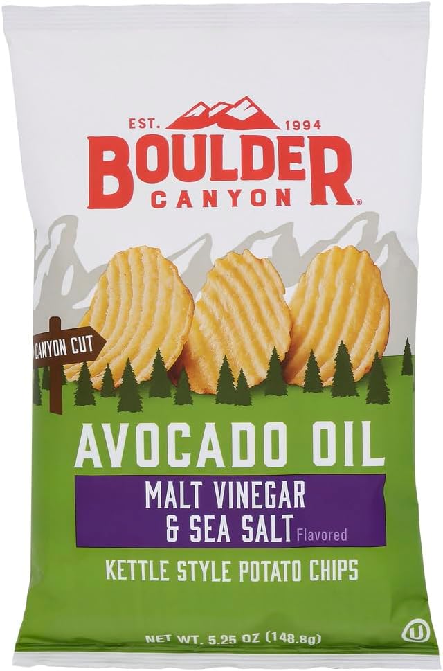 Amazon.com: Boulder Canyon Classic Sea Salt Flavored Potato Chips, Made ...