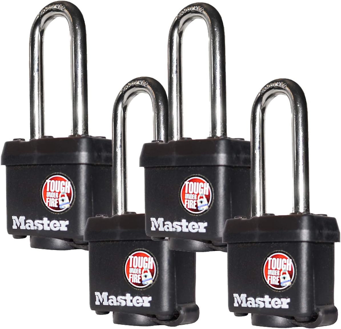 Master Lock (4) Keyed Alike Padlocks w/Thermoplastic Coating and 2 ...