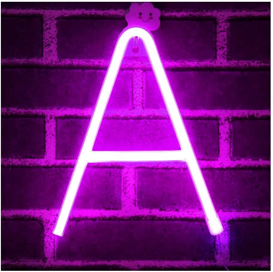 Amazon.com : Neon Sign, Letter Neon Signs Neon Alphabet Light Light Up ...