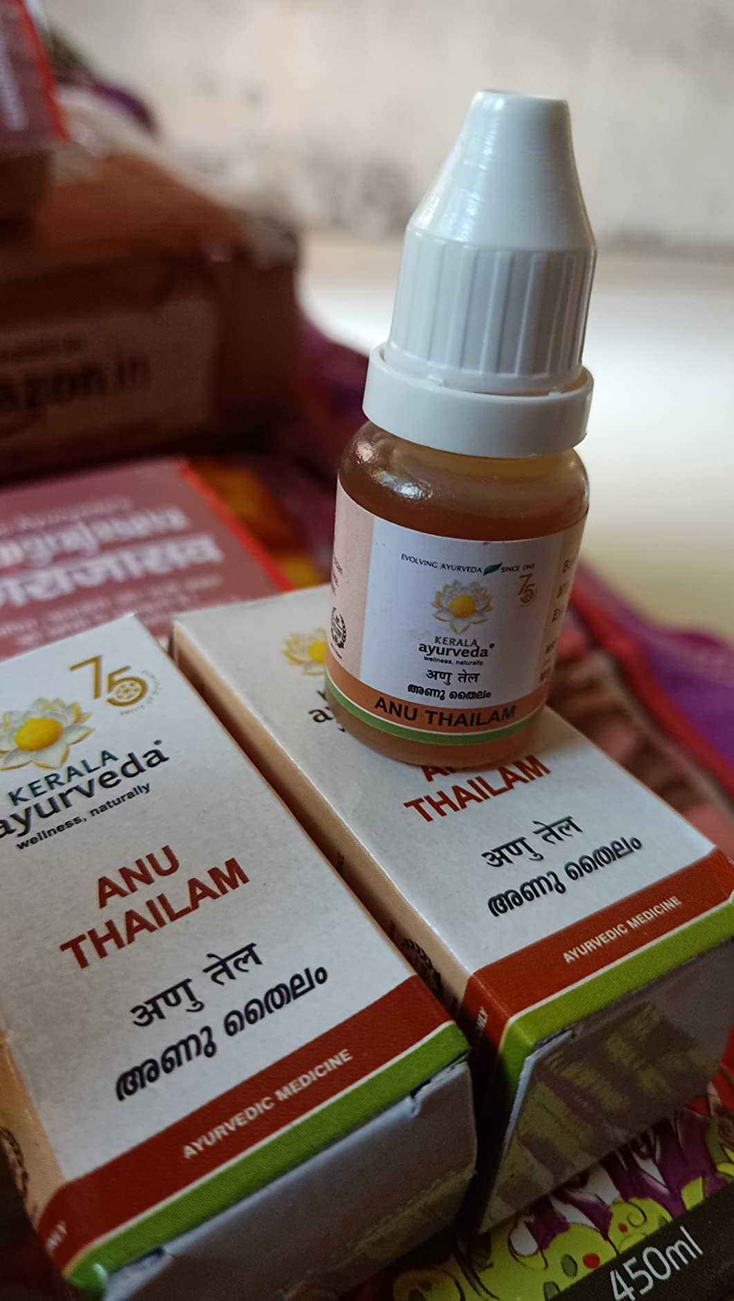 Buy Kerala Ayurveda Anu Thailam 10ml | For Nasya | Nasal Oil for ...