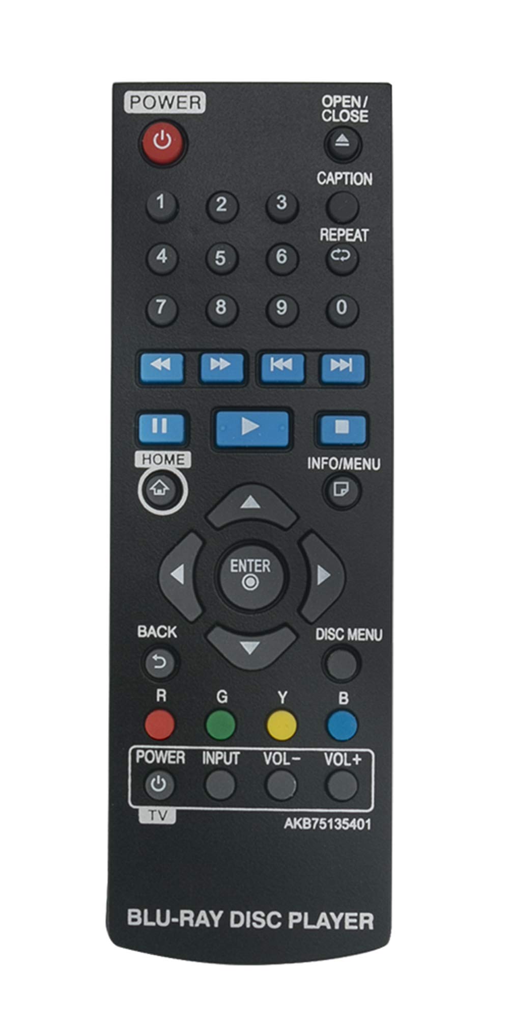 Amazon.com: AKB75135401 Replace Remote Control Compatible with LG Blu ...