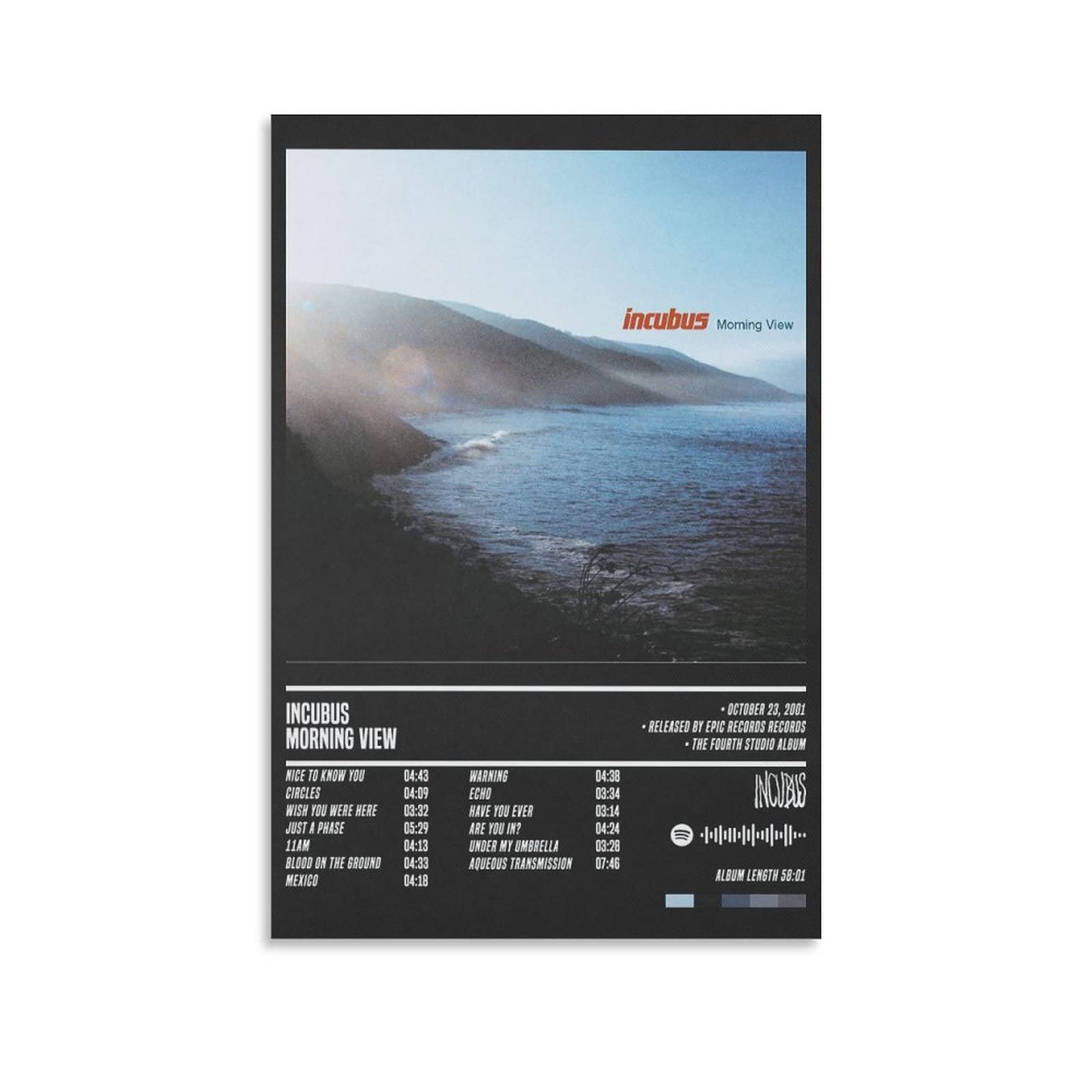 Amazon.com: TOFUTO Incubus Poster Morning View Album Cover Canvas ...