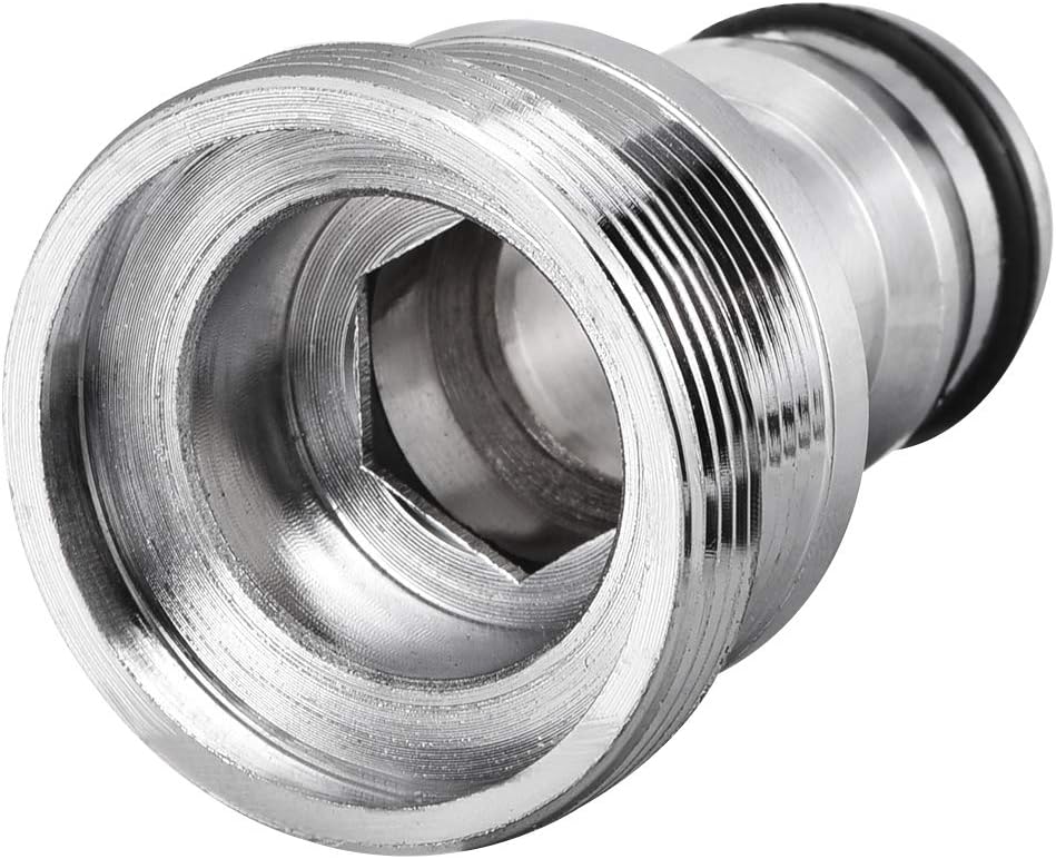 sourcing map Garden Hose Quick Connect Nickel-Plated Water Hose Fitting ...