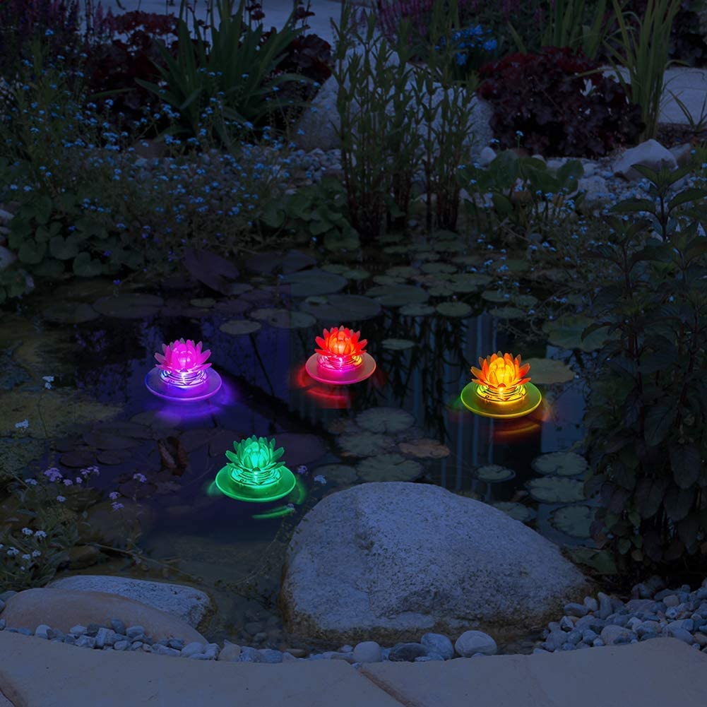 Solar Floating Pool Flower Lights