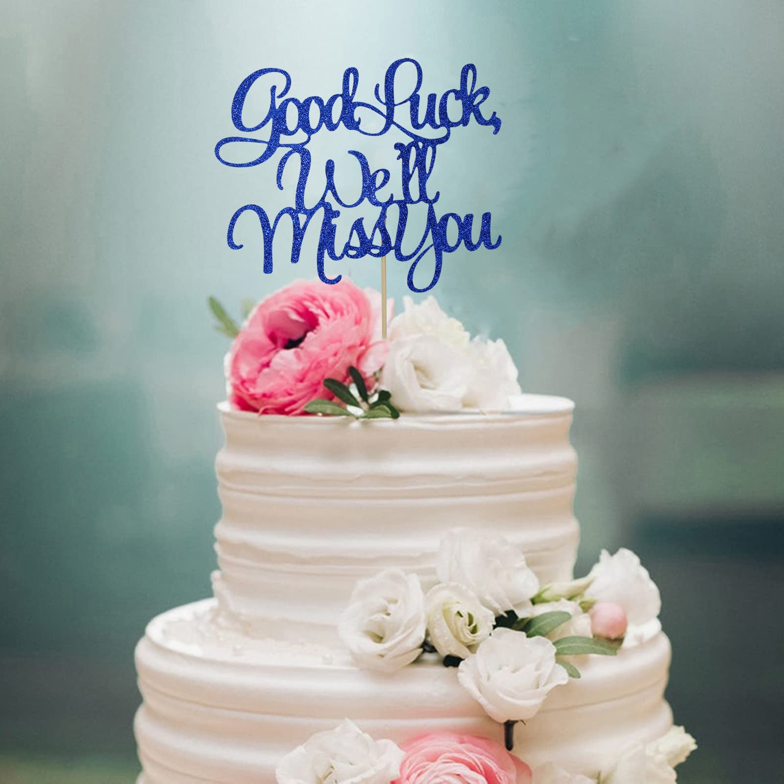 Buy Starsgarden Blue Good Luck,We'll Miss You Cake Topper, Farewell ...