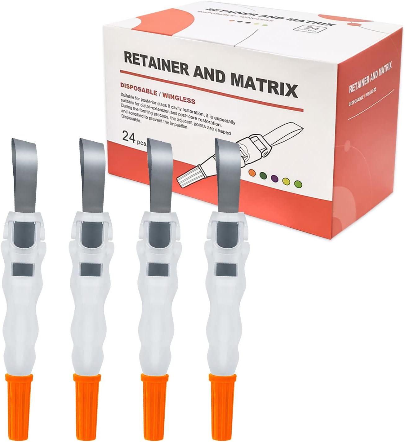 Windplusya Dental Matrix Bands, 24pcs Metal Restoration Matrix Band ...