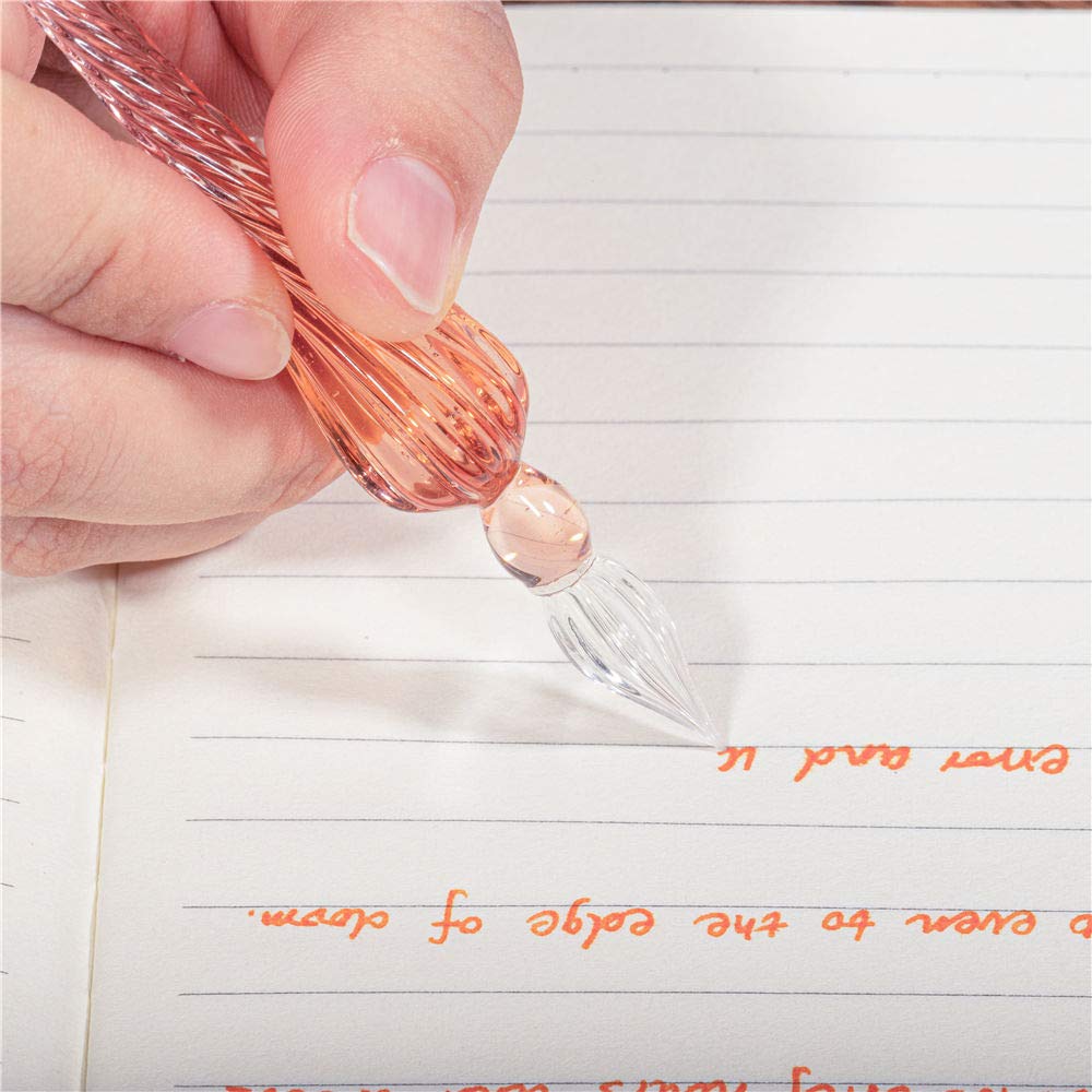 Snapklik.com : Molshine Handmade Glass Dip Pen Crystal Calligraphy Pen ...