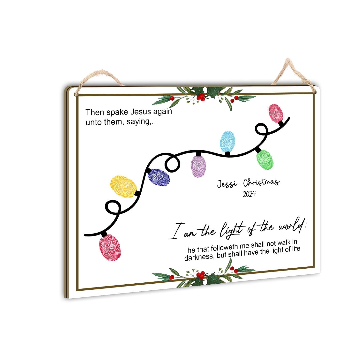 Amazon.com : I Am The Light of The World Hanging Sign Christmas 2024 ...