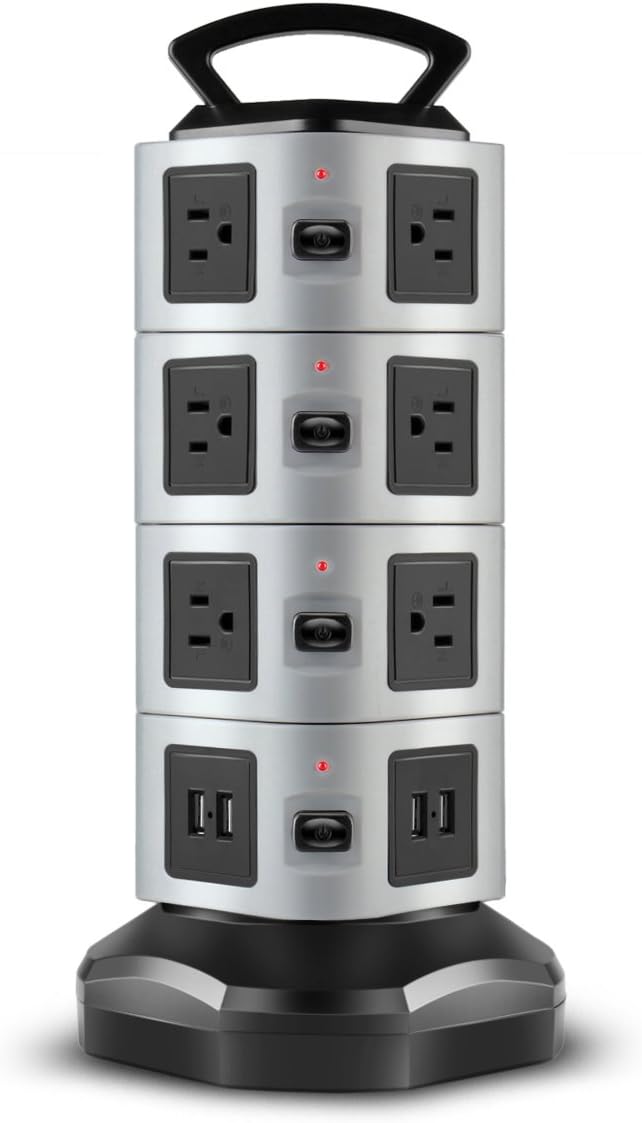 Amazon.com: TNP Power Strip Tower Surge Protector - Tower Power Strip ...