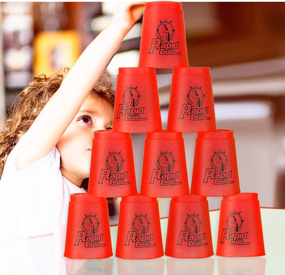 Buy Quick Stack Cups, 12 Pack Stacking Cups Classic Stack Speed ...