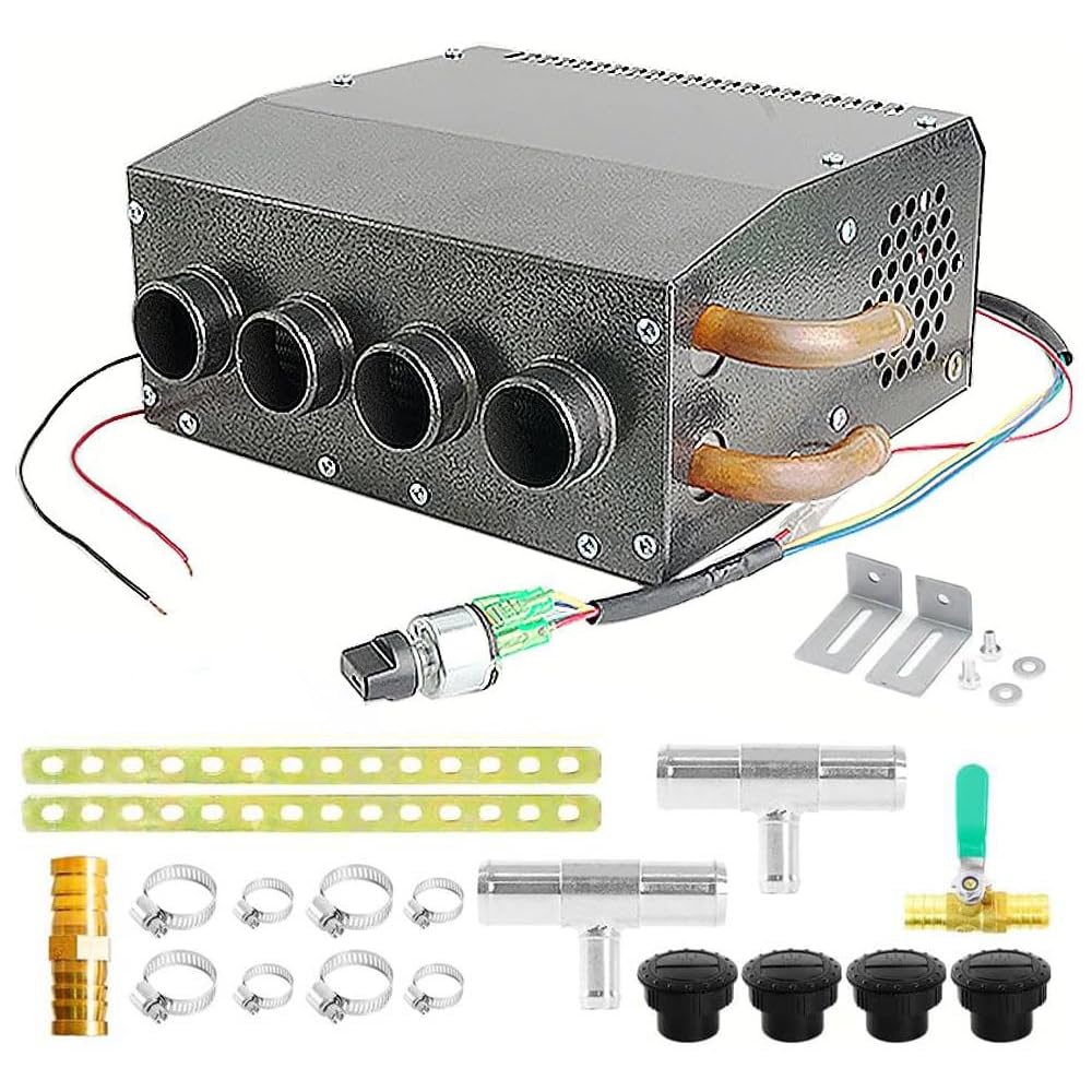 Amazon.com: Evargc 12V Car Auxiliary Heater, Dual Blowers With 4 Vents ...