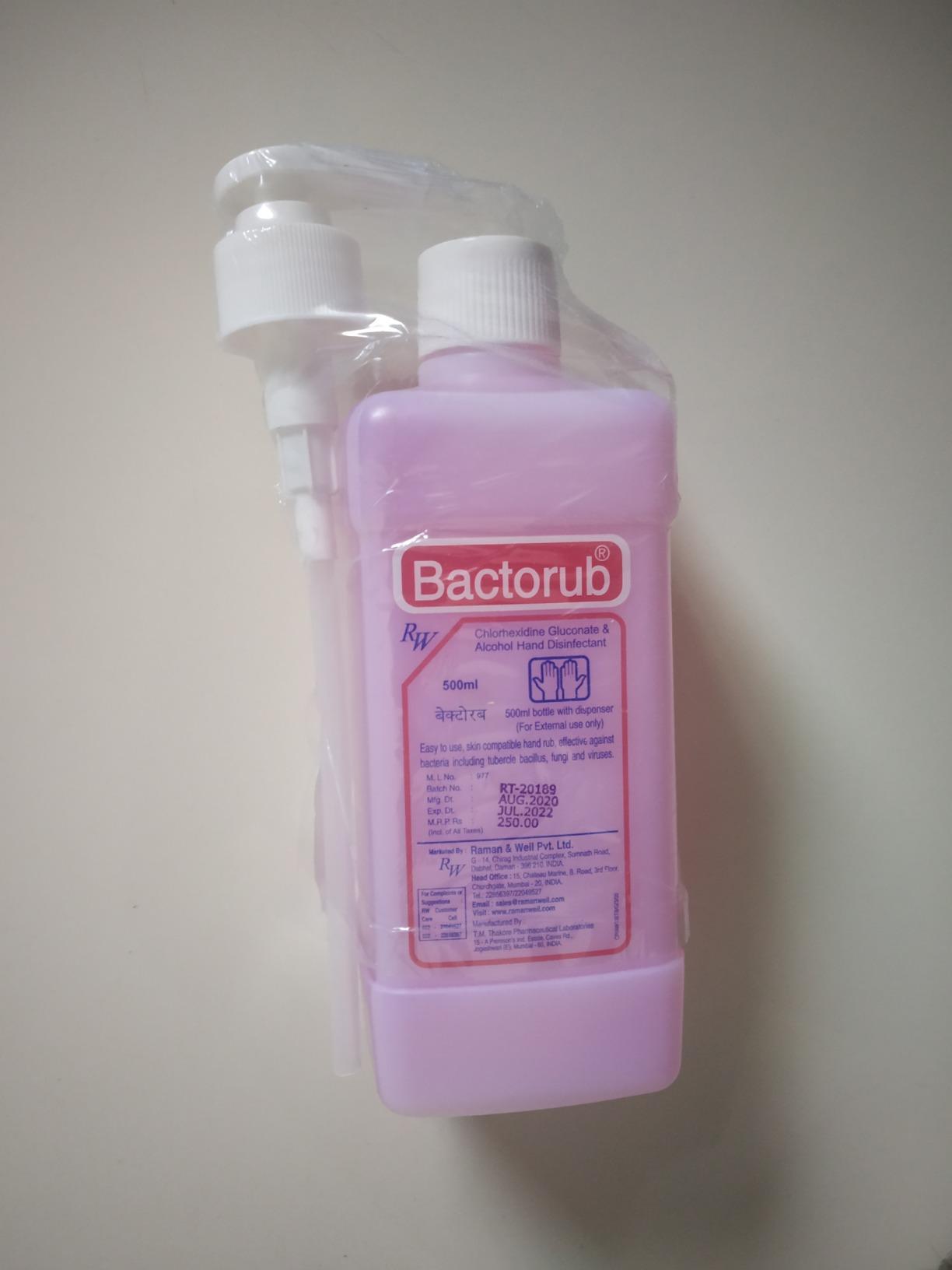 Bactorub Hand Sanitizer Pink - 500 ml by Raman & weil : Amazon.in ...