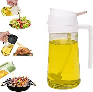 Amazon.com: Generic 2 in 1 Oil Dispenser and Oil Sprayer, Oil Dispenser for Kitchen Spray, Glass ...