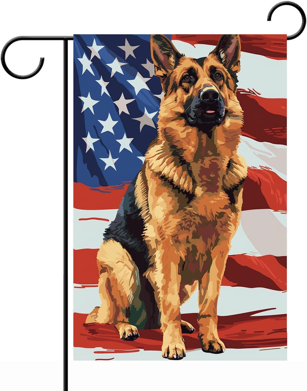 Amazon.com : iWeeta German Shepherd Garden Flag 12x18 Inch Double Sided ...