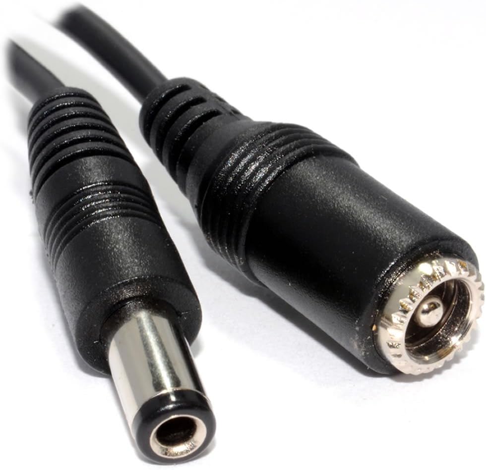 kenable 5.5 x 2.1mm DC Power Plug to Socket CCTV Extension Lead Cable ...