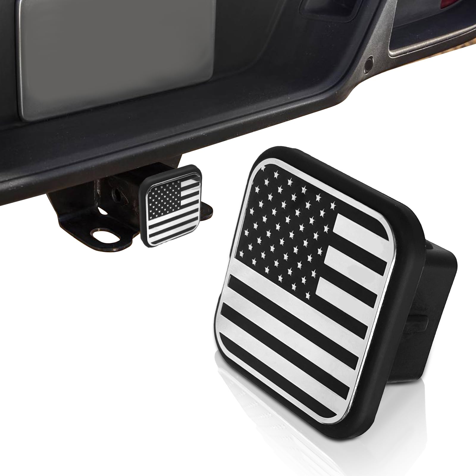Amazon.com: Bestmoy Trailer Hitch Cover, 2 inch American Flag Trailer ...