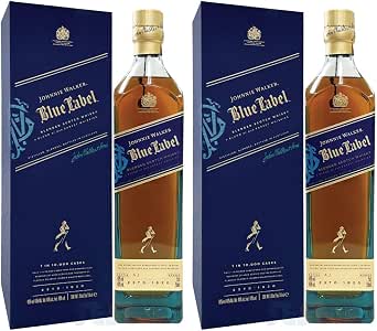 Amazon.co.jp: Johnnie Walker Blue Label 25.5 fl oz (750 ml), Set of 2 ...