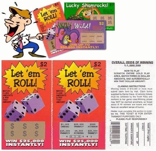 Amazon.com: Fake Lottery Tickets 5 Pack Prank : Toys & Games