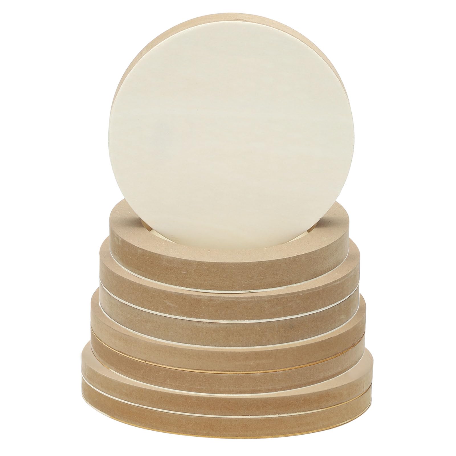 Amazon.com: PATIKIL 6" 8" 10" 12" Round Wood Canvas Panels, 8pcs ...