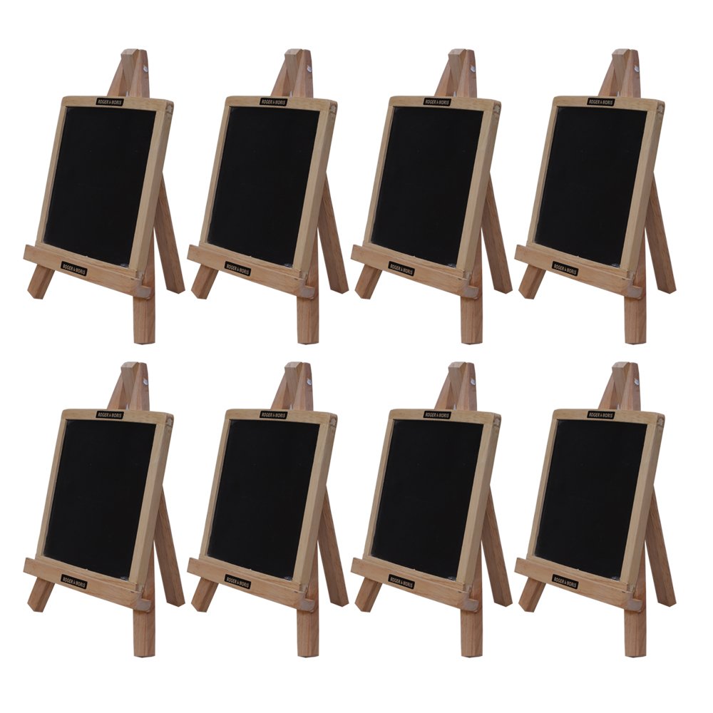 Roger & Moris Rubber Wood Mini A-Frame Easel 10" with Black Board 6.5 ...