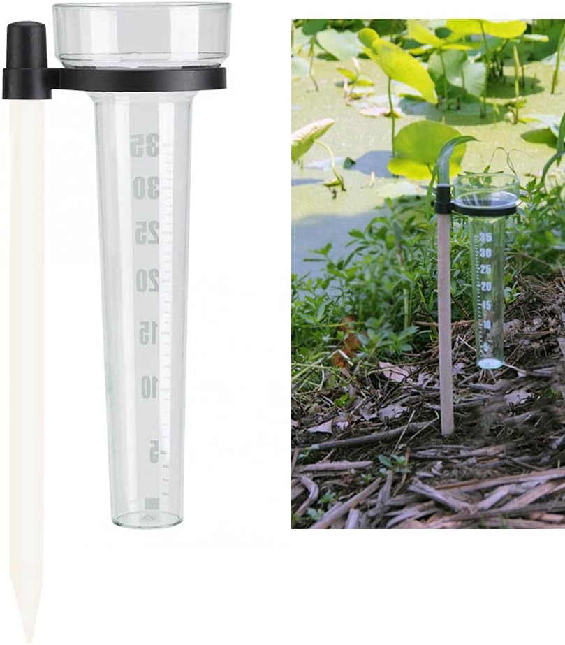 Rain Gauge 1 Piece Plastic Rain Gauge With Stand Rainfall Measuring ...