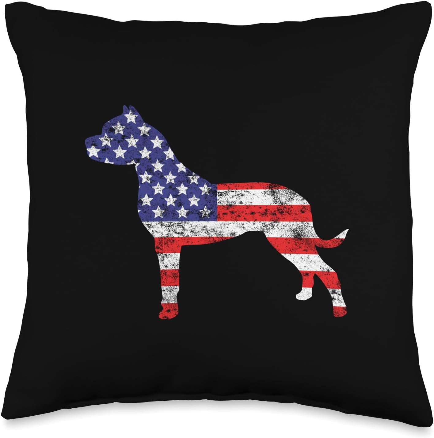 Amazon.com: Retro Pitbull USA Silhouette July Fourth Pit Bull Pittie ...