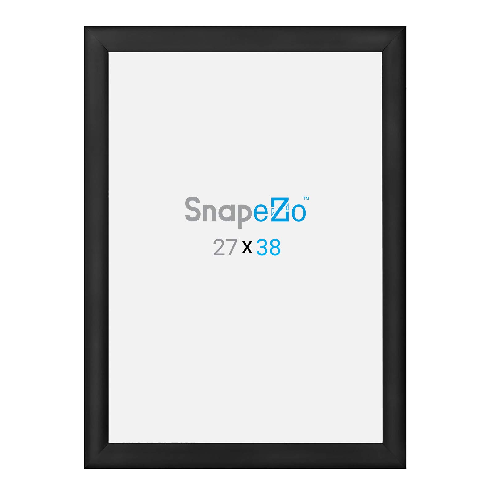 SnapeZo Poster Frame 27x38 Inches, Black 1.2 Inch Aluminum Profile, Front-Loading Snap Frame ...