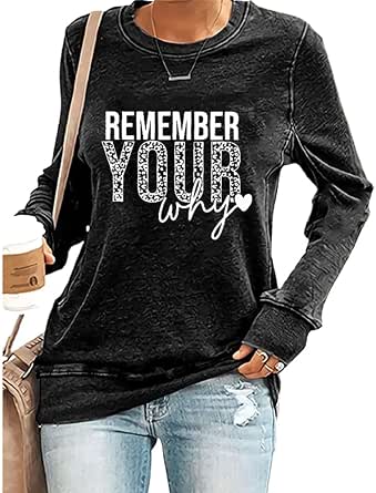 Faithgee Remember Your Why Sweatshirt Positive Message Crewneck ...