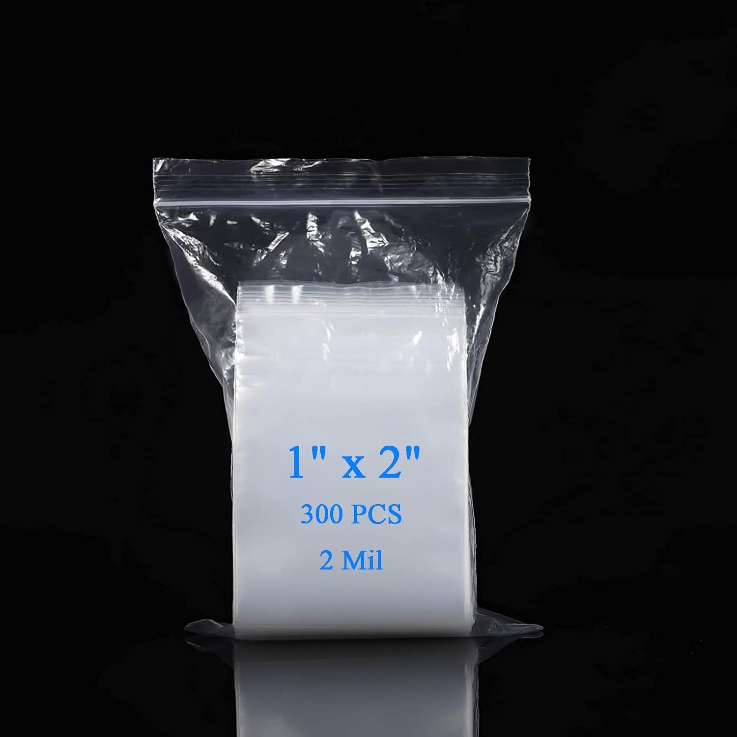 Amazon.com: 300pcs Small Plastic Bags, 1" x 2" 2 Mil Reusable Clear ...