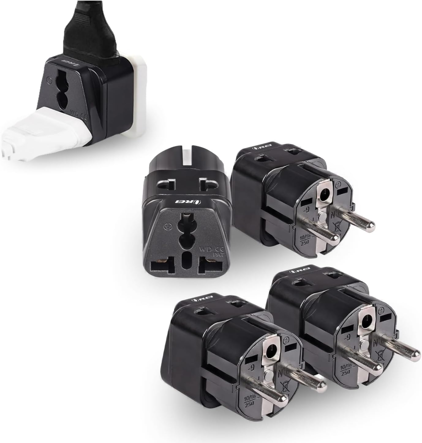 Amazon.com: OREI European Adapter Plug, Travel Adaptor for Europe ...