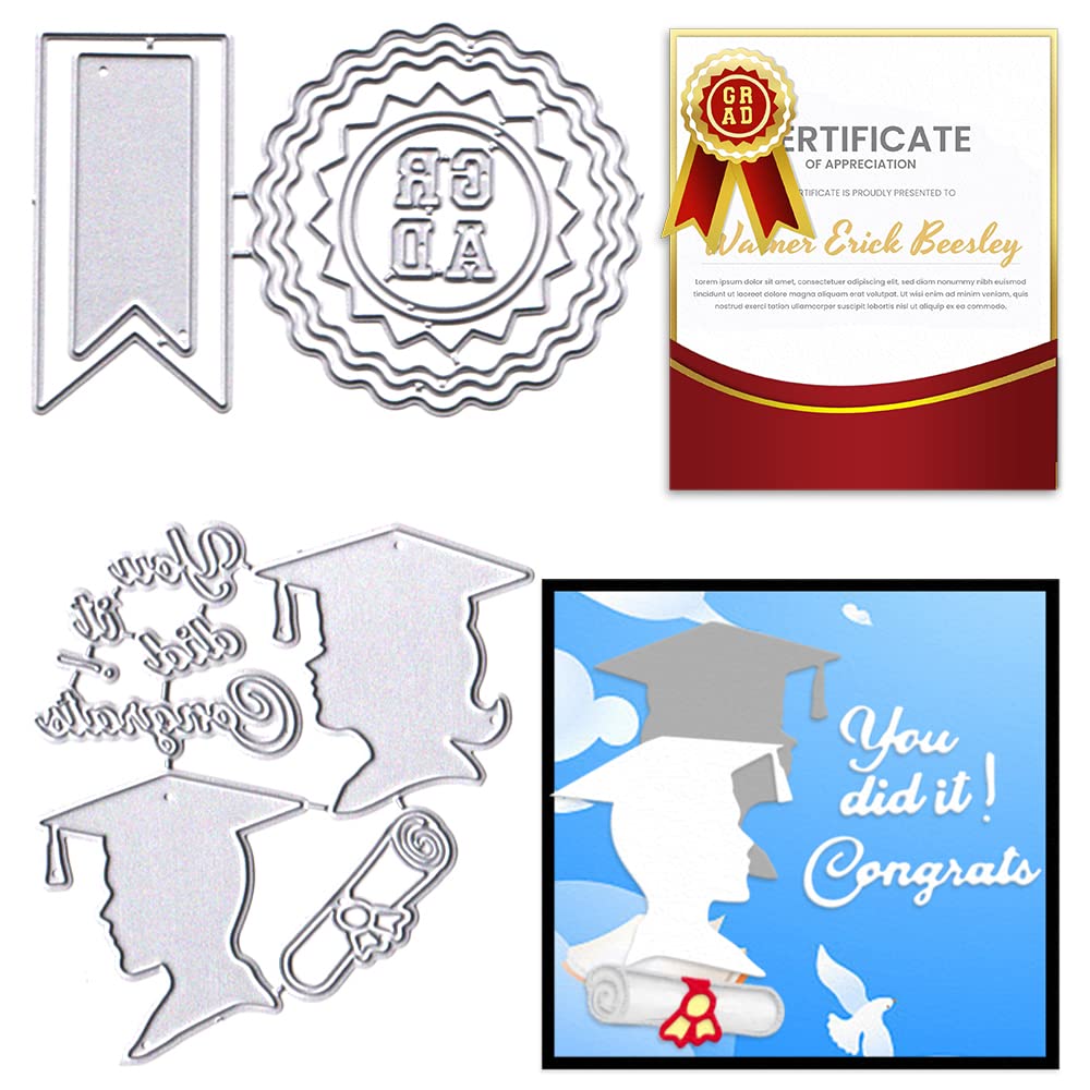 Amazon.com: Estivaux Congrats Grad Words Die Cuts for Card Making ...