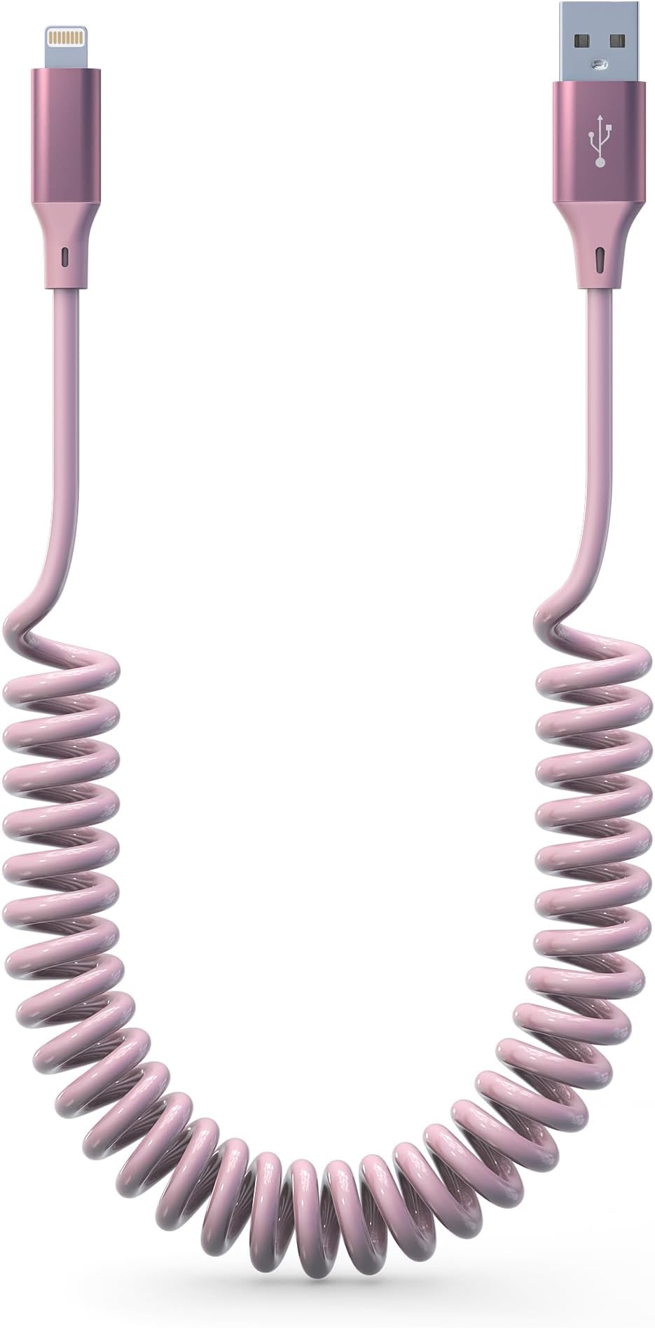 Coiled Lightning Cable Apple Carplay Cord [Apple MFi Certified] Short ...