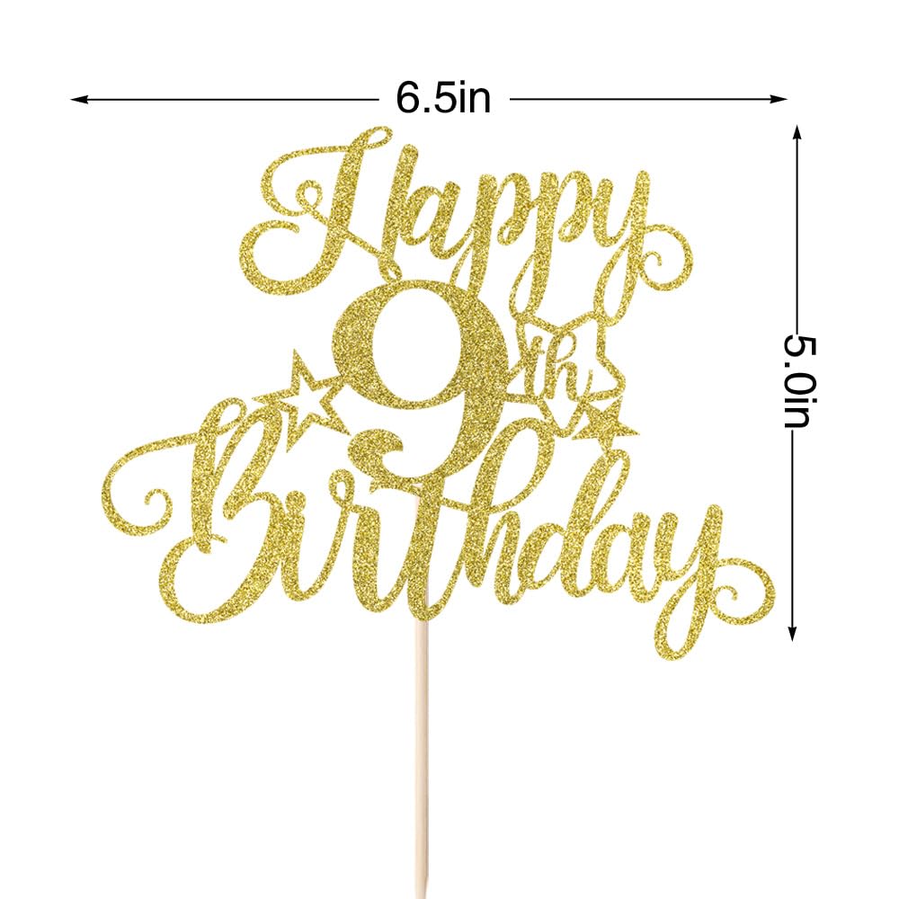 Snapklik.com : Happy 9th Birthday Cake Topper,Childrens Birthday Cake ...