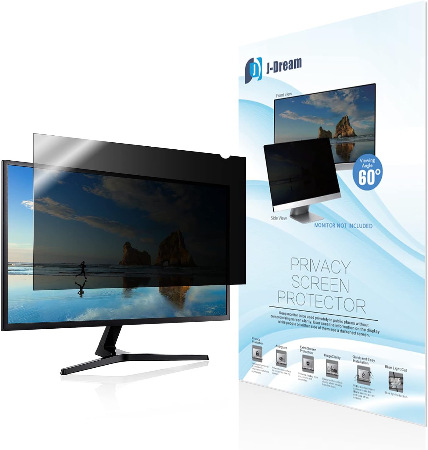 Amazon.com: J J-Dream 25 Inch Privacy Screen Filter for Widescreen ...
