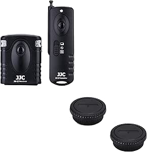 Amazon.com : JJC Radio Wireless Remote Control & 2-Pack EF EF-S Mount Body Cap Rear Lens Cap ...